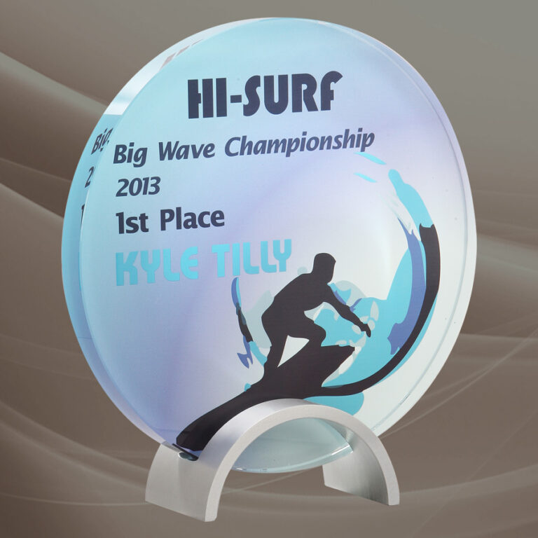 DigiGraph Round Crystal Award - Saxtonindustrial